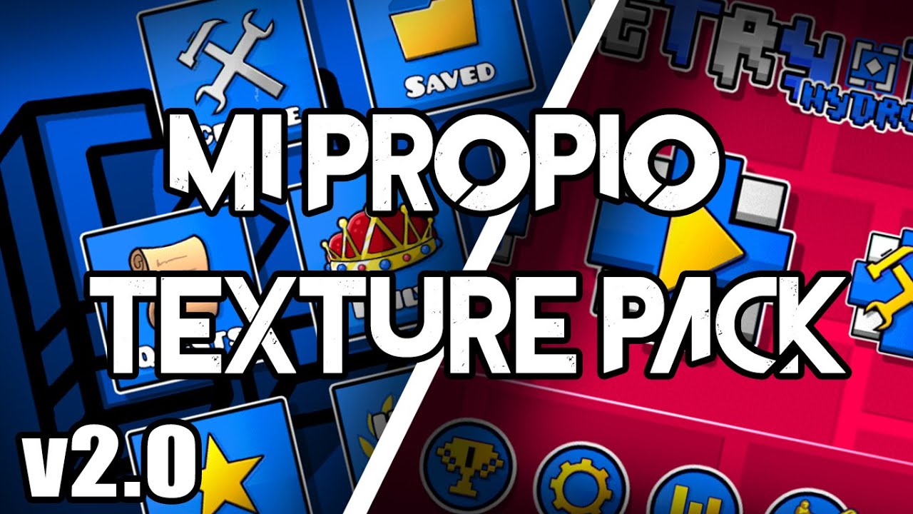 MI PROPIO TEXTURE PACK DE GEOMETRY DASH v2.0 | Hydro GD - YouTube