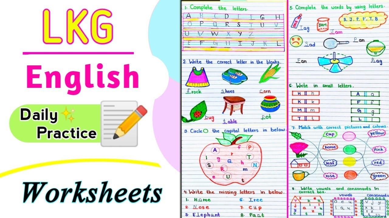 LKG English | LKG Worksheet | English Worksheet for LKG | Worksheets ...