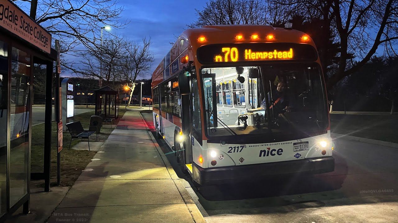 NICE Bus EXCLUSIVE: Onboard 2022 Gillig BRT+ CNG 2117 On The n70! - YouTube