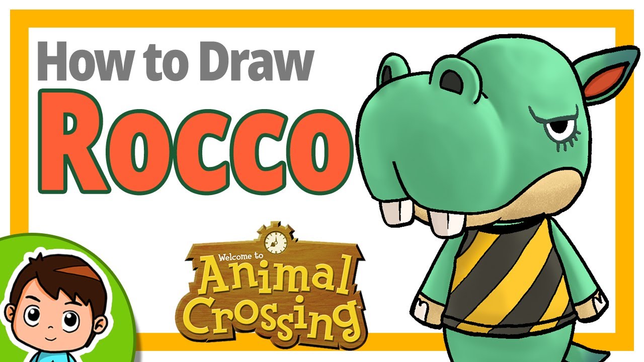 How to draw Rocco from Animal Crossing - YouTube