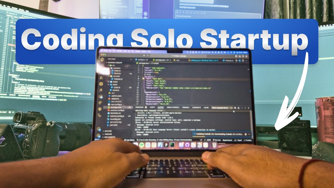 A realistic Coding Vlog (As A Solo Startup Founder) - YouTube