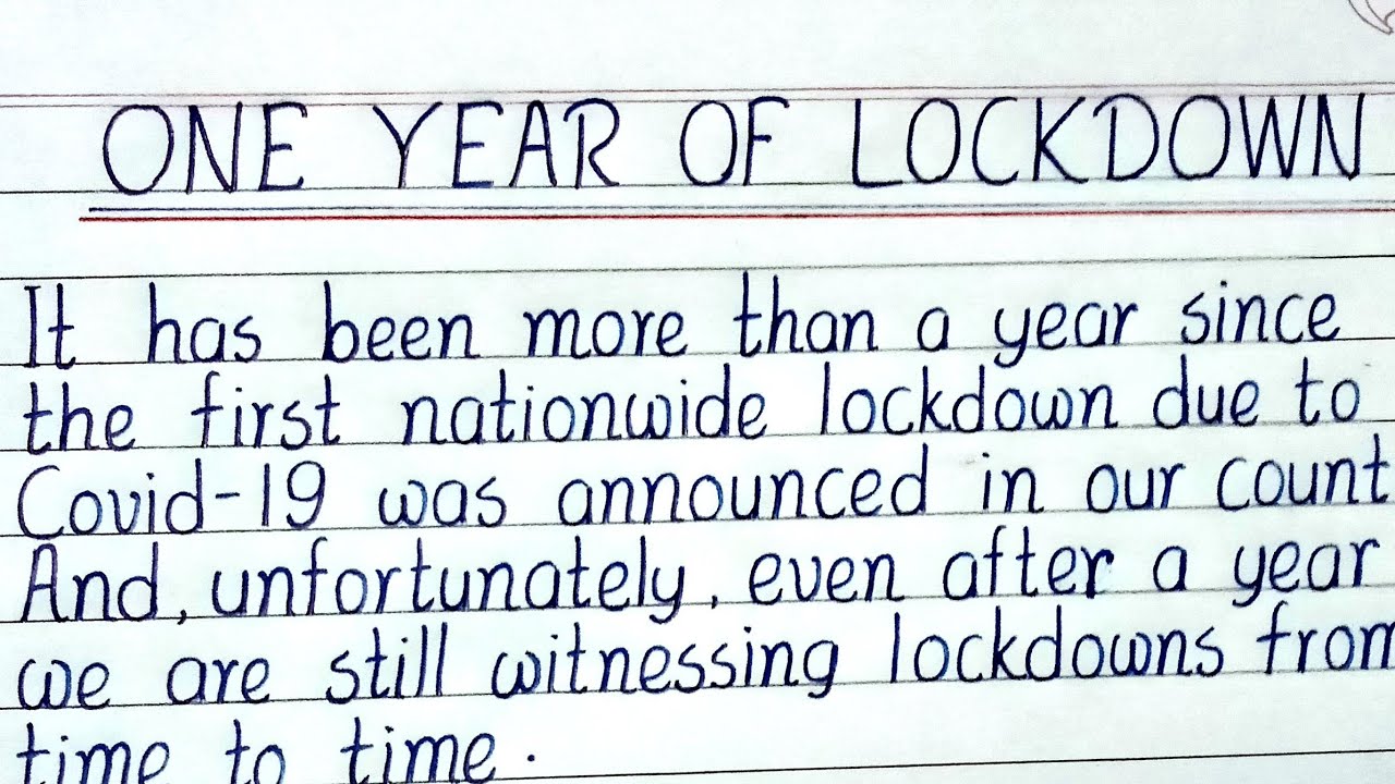 'One Year of Lockdown' essay || essay on Lockdown || Lockdown Life ...