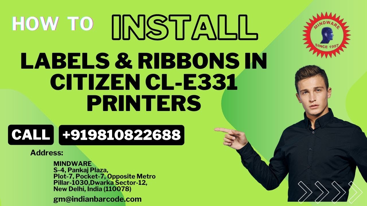 CITIZEN CL E331 LABEL PRINTERS INSTALLATION BY MINDWARE NEW DELHI - YouTube
