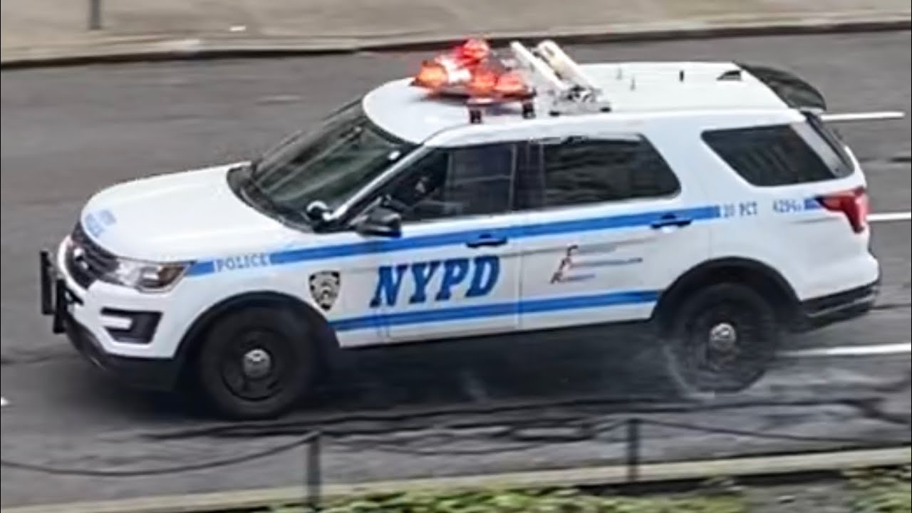 NYPD POLICE INTERCEPTOR UTILITY RESPONDING ON BROADWAY ON UPPER WEST ...