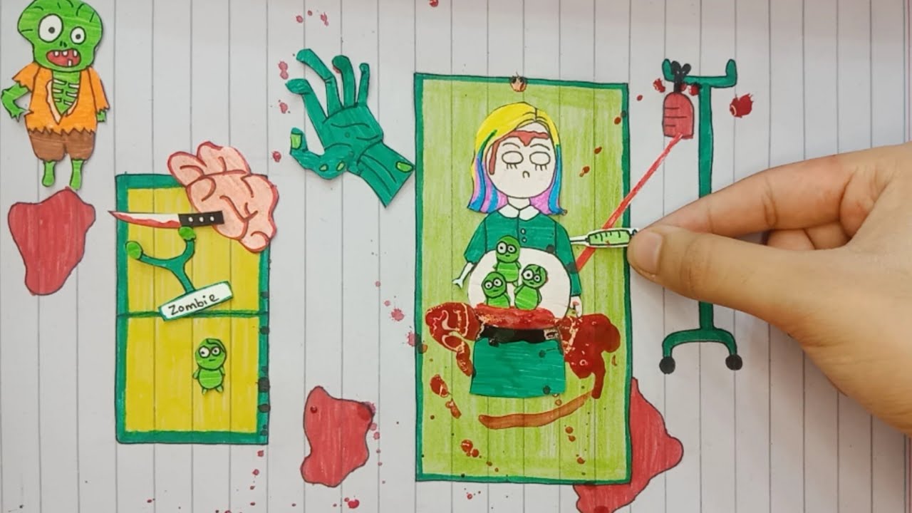 [💸Paperdiy💸] OMG!! 😱 Pregnancy process of Enid Zombie💉🏥 / Sleepy Papers ...