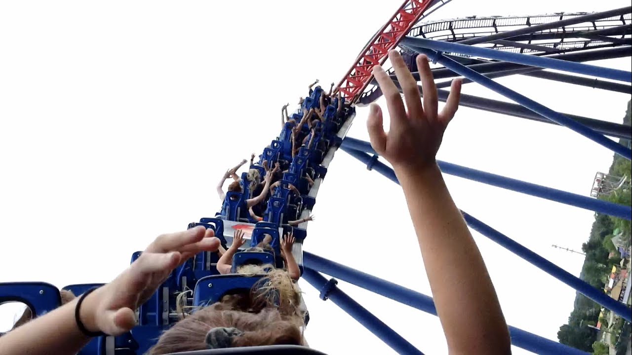 Superman the Ride Back Seat POV 2017 FULL HD Six Flags New England ...