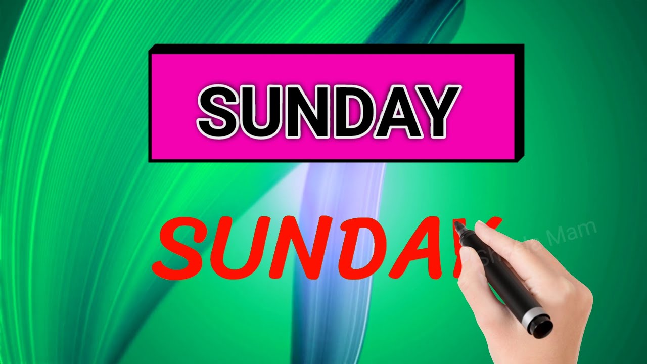 Sunday Monday In English | Days of The With | Nursery Rhymes | Phonics ...