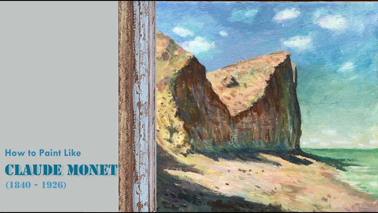 How to paint like Monet with acrylics | Impressionist Landscape - YouTube