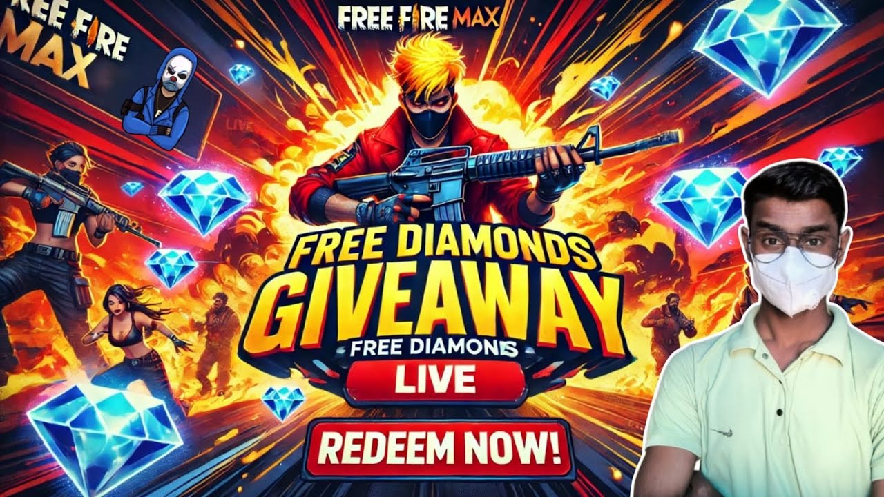 🔥 Free Fire Max Live 🔥 | 🎁 Diamond Giveaway + Redeem Codes | Shorts ...