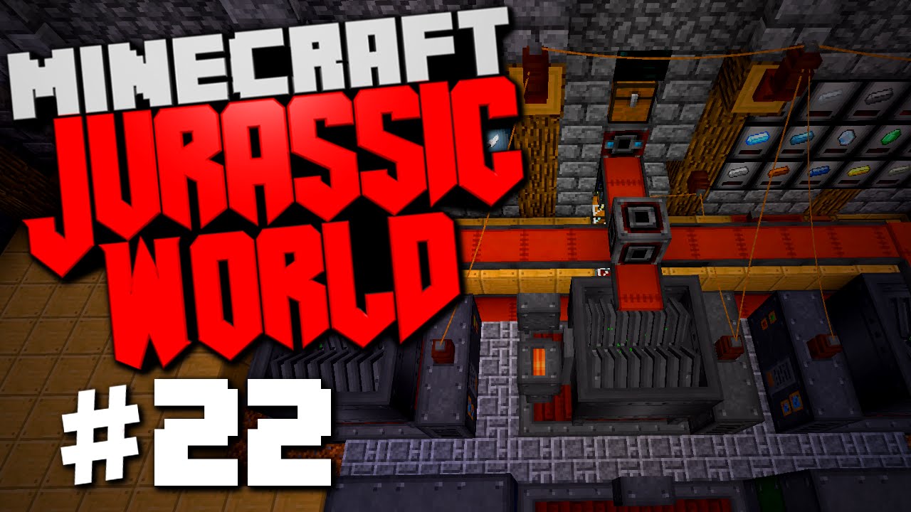 Jurassic World Minecraft Rexxit Modpack #22 "Velociraptors, Multiple ...