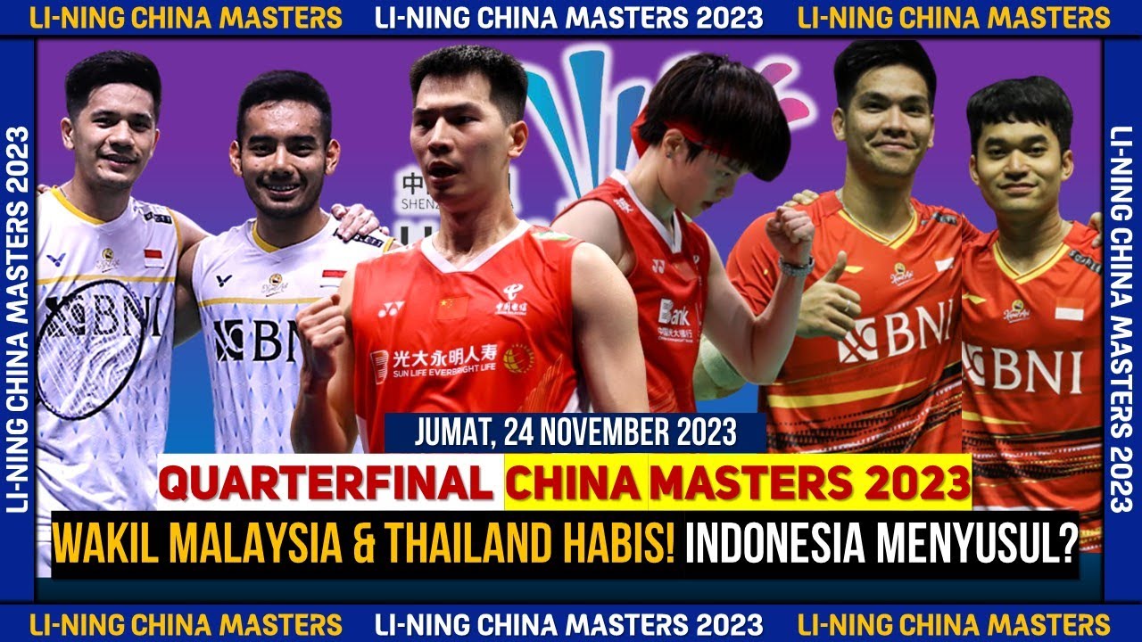 Hasil Lengkap Semua Match Quarterfinal China Masters 2023 Hari ini # ...