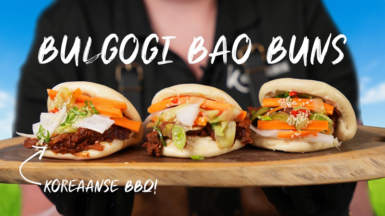 Koreaanse BBQ: Bulgogi Bao buns op de kamado!🥩🔥 | Kolenboertje - YouTube