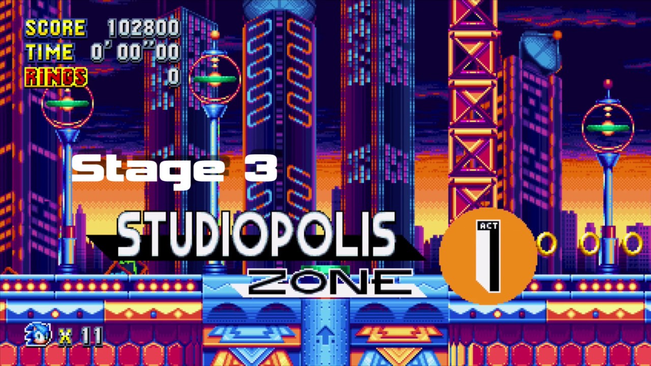 Sonic Mania - Stage 3: Studiopolis Zone (PS4) - YouTube