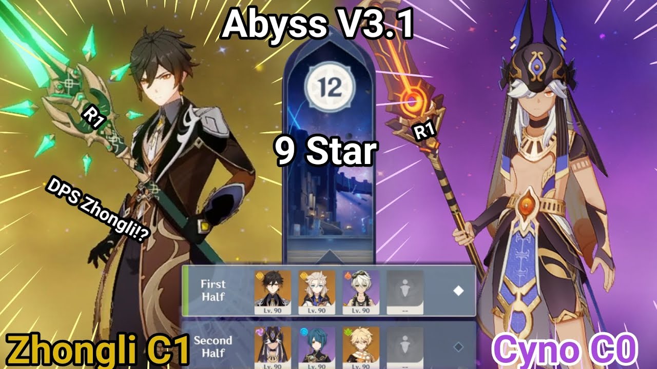 DPS Zhongli C1 & Cyno quick bloom C0 | Abyss V3.1 Full Star - YouTube