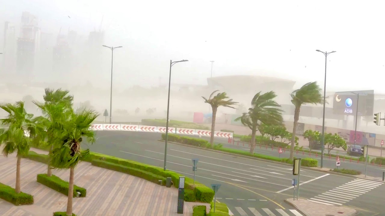 Dubai heavy wind | Climate In Dubai | Dubai wind - YouTube