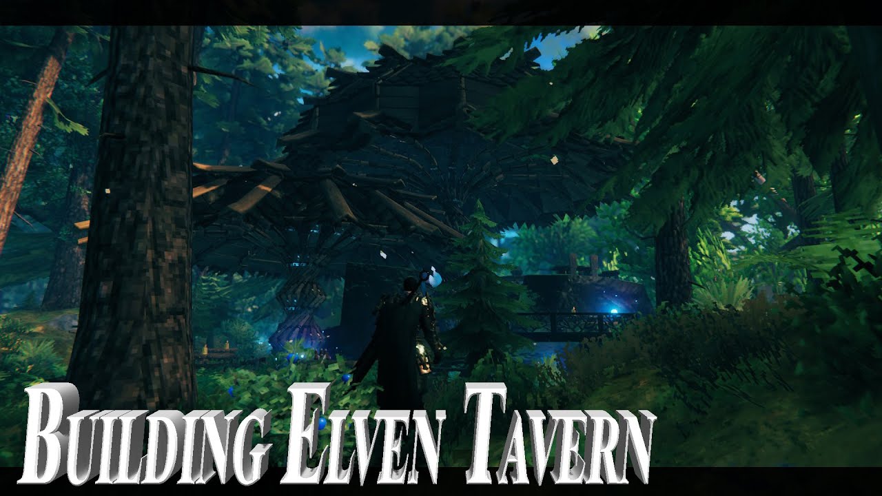 Valheim Town Build Elven Tavern & Farms - YouTube