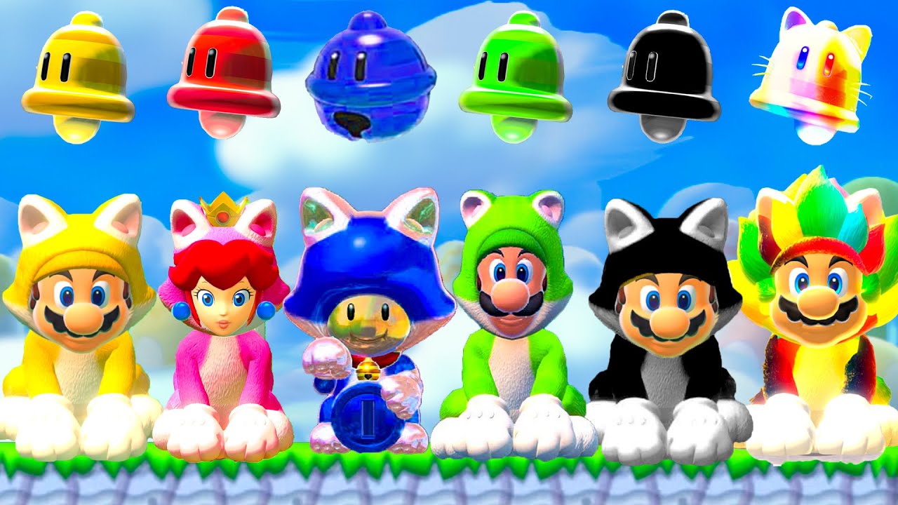 All New Cat Bell Power-Ups in Super Mario 3D World + Bowsers Fury - YouTube