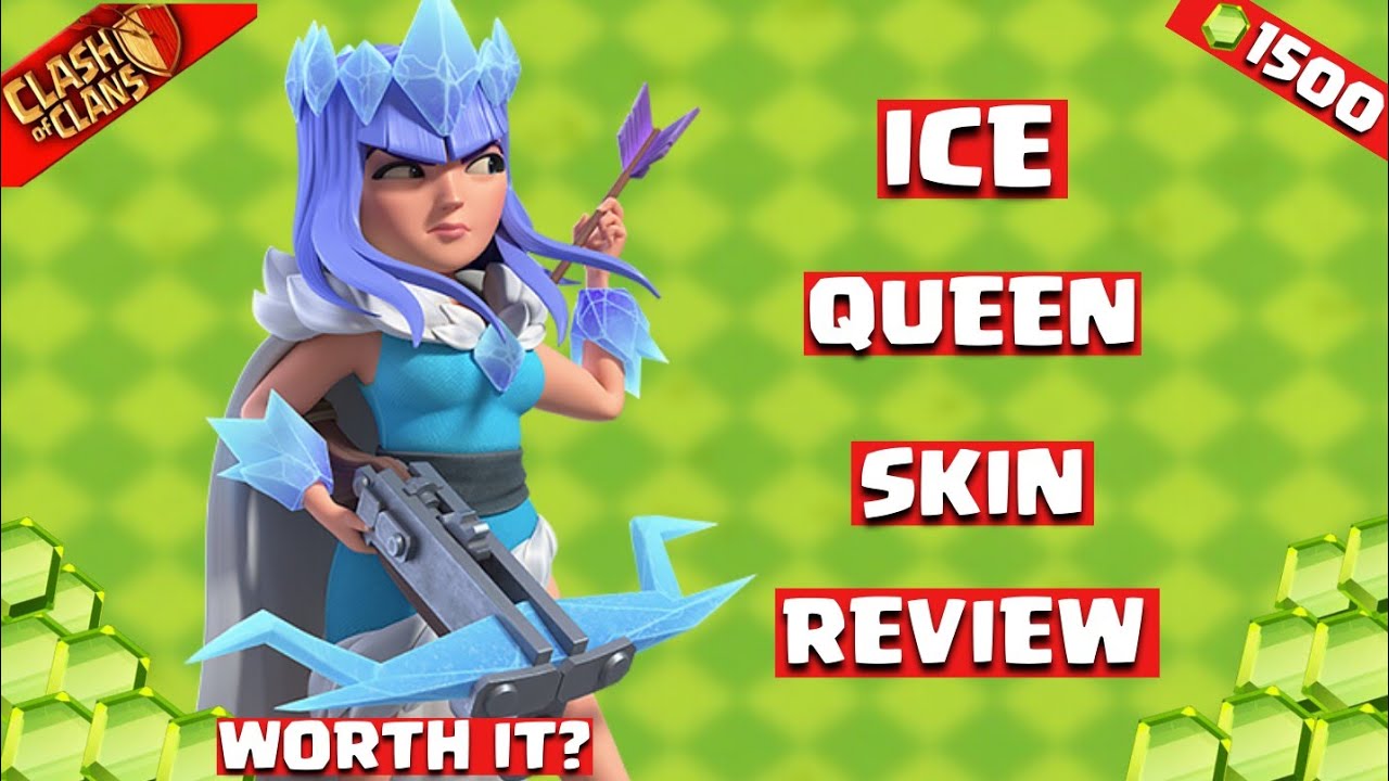 Ice Queen Skins Review | Worth of Ice Queen in 1500 Gems | Clash of ...