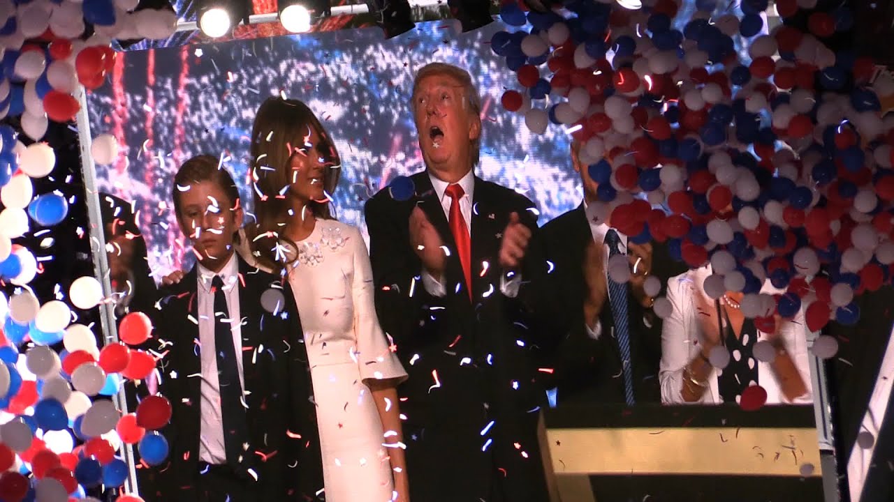 RNC celebrate Donald Trump’s candidacy with 120,000 balloons - YouTube