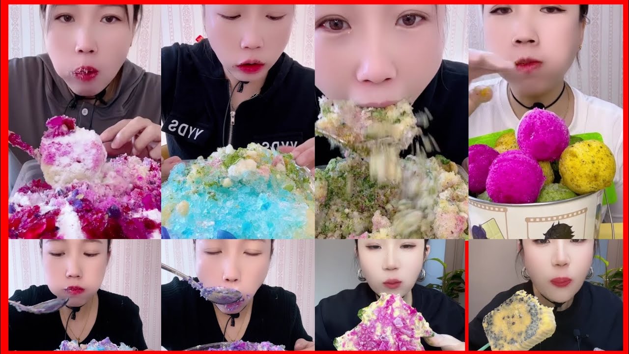 ICE ASMR °°° MUKBANG ICE EATING °°° SATISFYING ASMR - YouTube