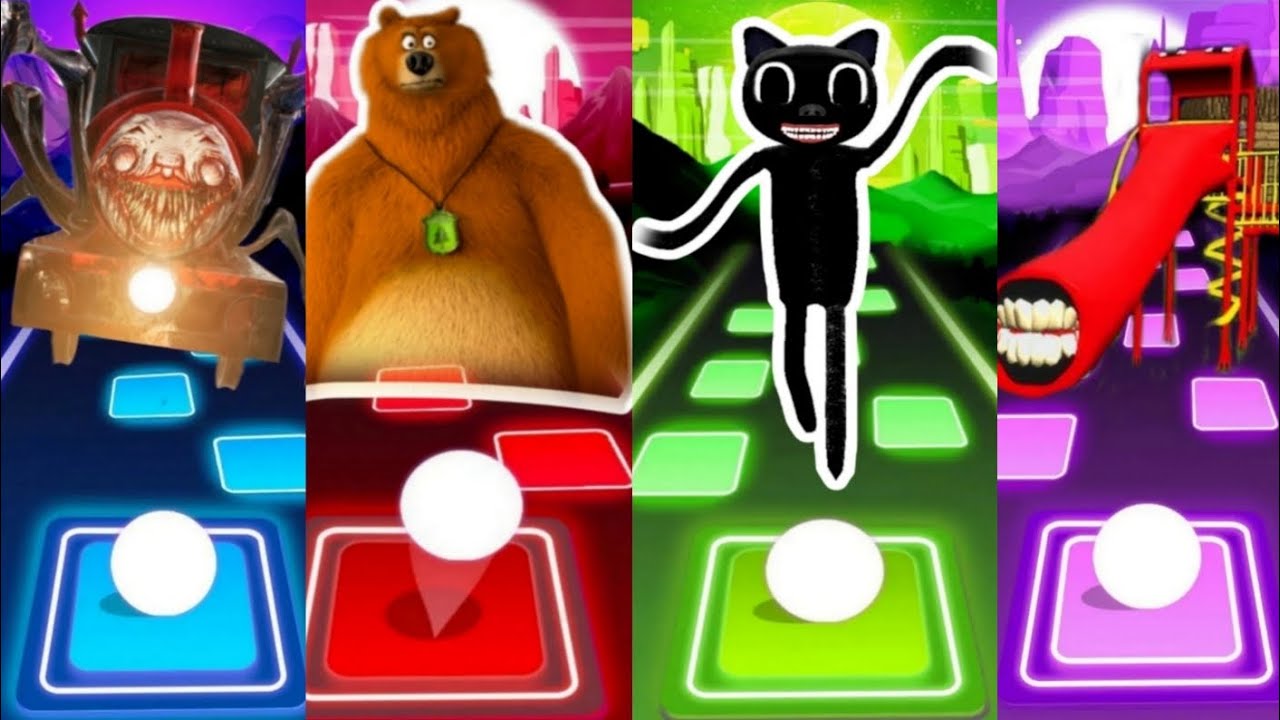 Choo Choo Charles VS Grizzly VS Cartoon Cat VS The Extra Slide | Tiles ...