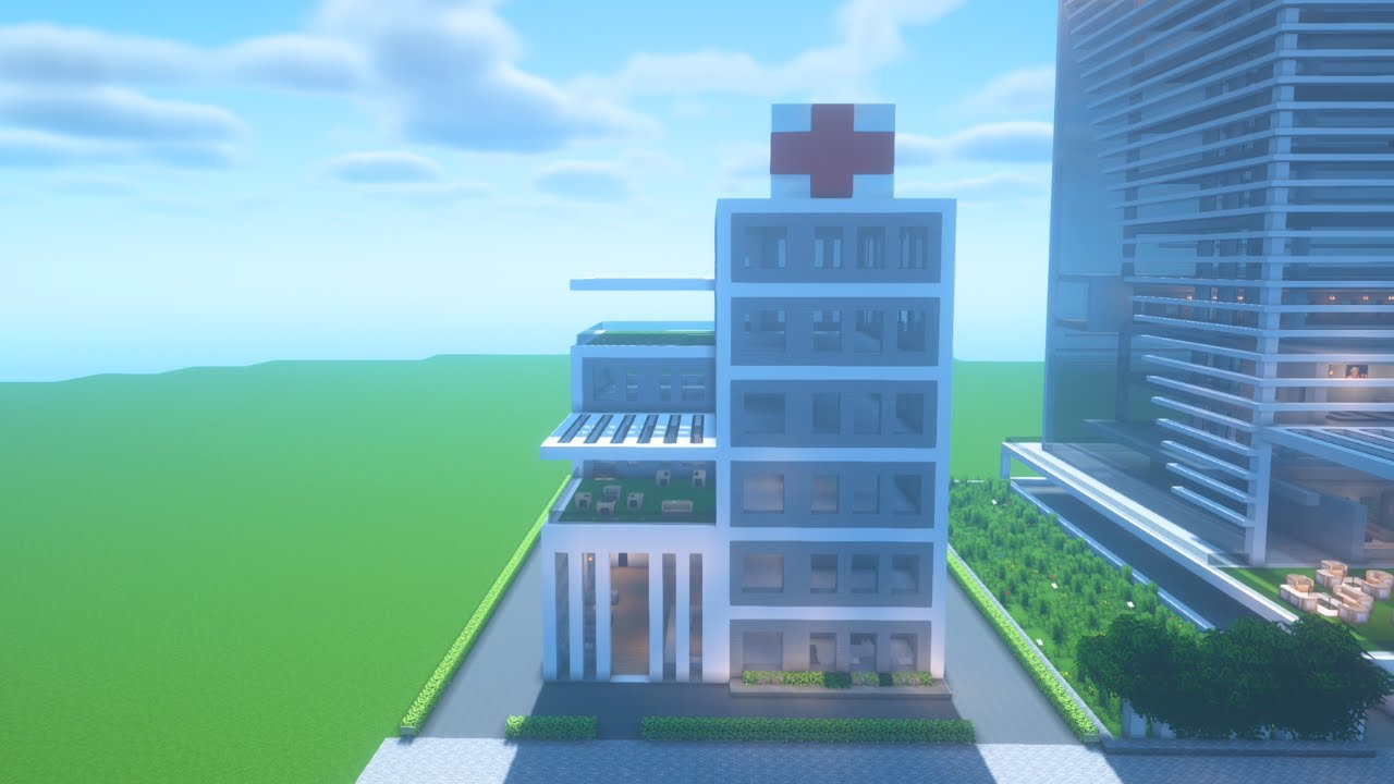 Hospital In Minecraft - Tutorial Build - YouTube