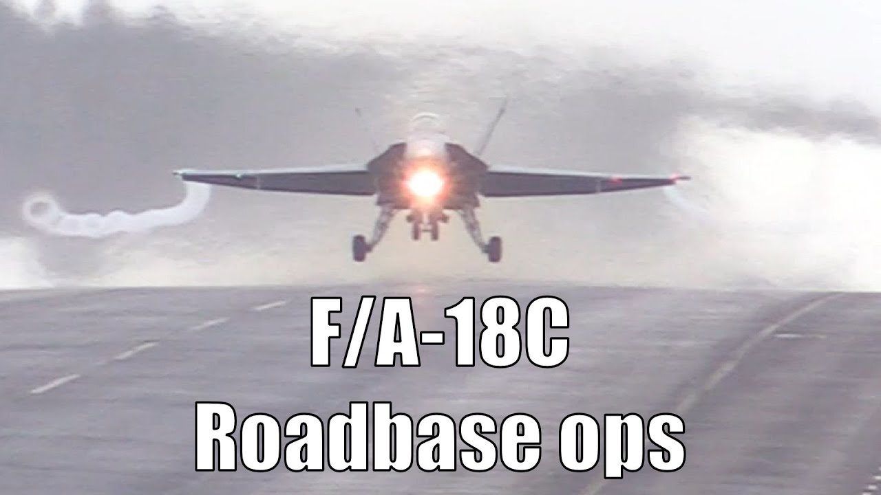 F/A-18 Hornet Take Off From Highway - YouTube