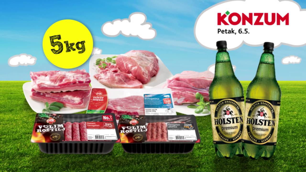 Za kupljenih 5kg mesa - 4l Holsten piva gratis - YouTube