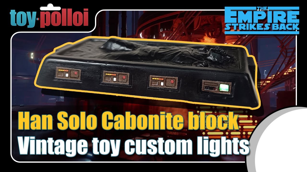 Han Solo Carbonite block vintage toy custom lights - Toy Polloi - YouTube