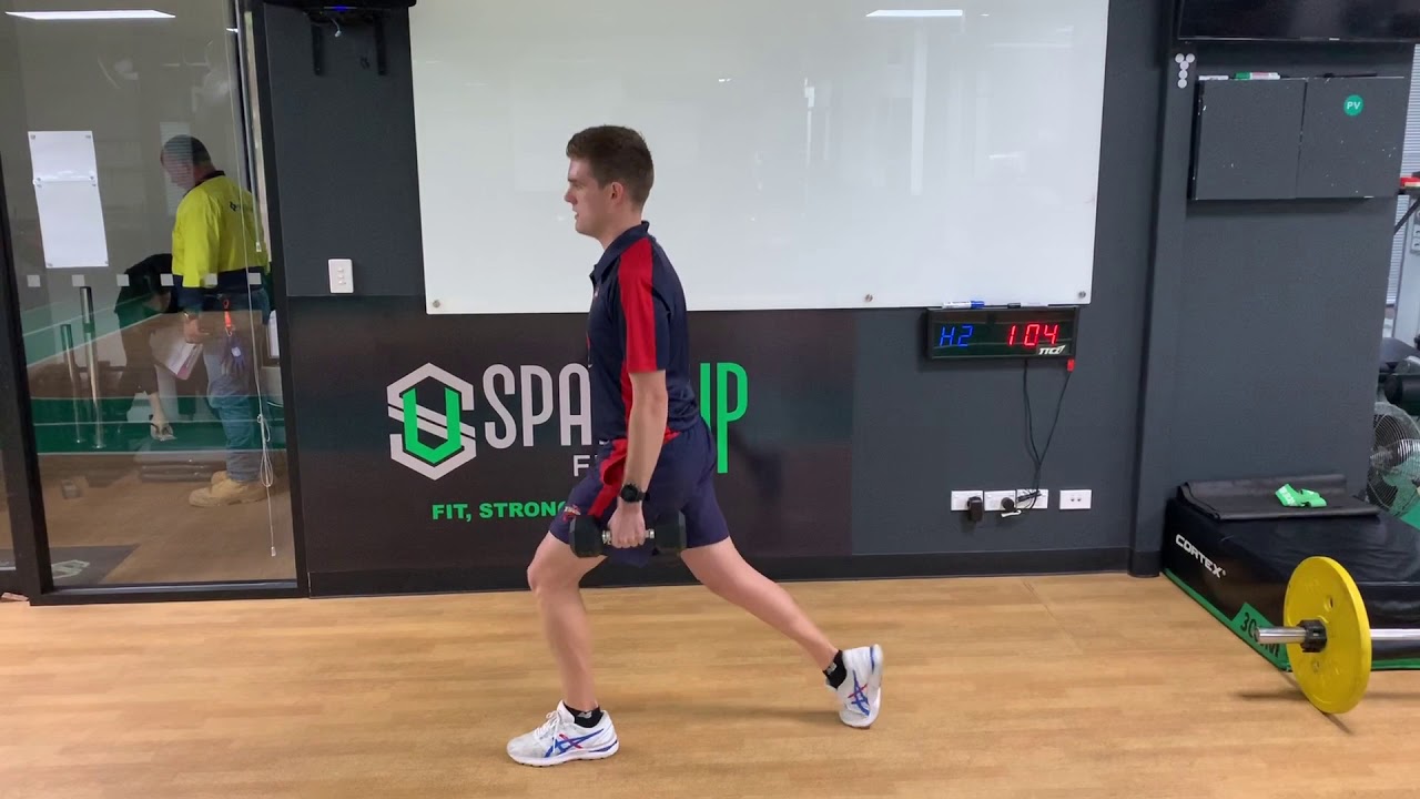 DB split squat jumps - YouTube