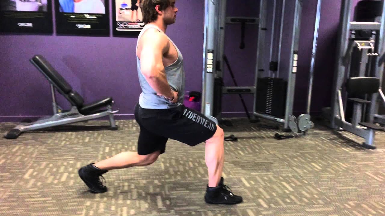 Bodyweight walking lunge - YouTube