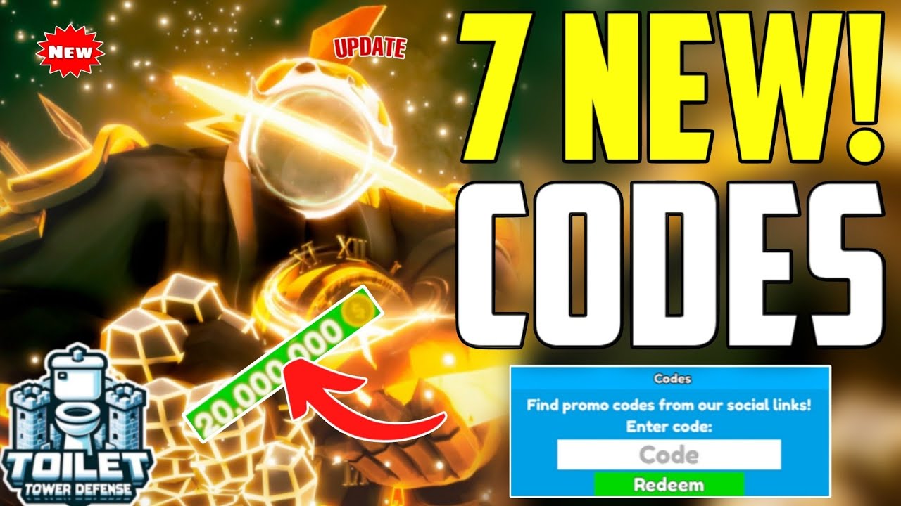 ⚠️UPDATE!CODES⚠️TOILET TOWER DEFENSE ROBLOX CODES -TOILET TOWER DEFENSE ...