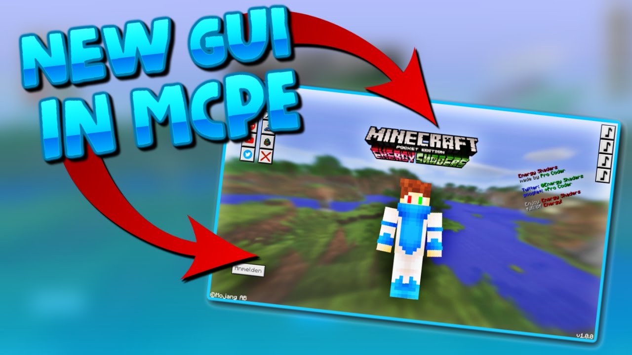 NEW GUI IN MCPE 1.1 - Minecraft PE 1.1 Energy Shaders ( Minecraft ...