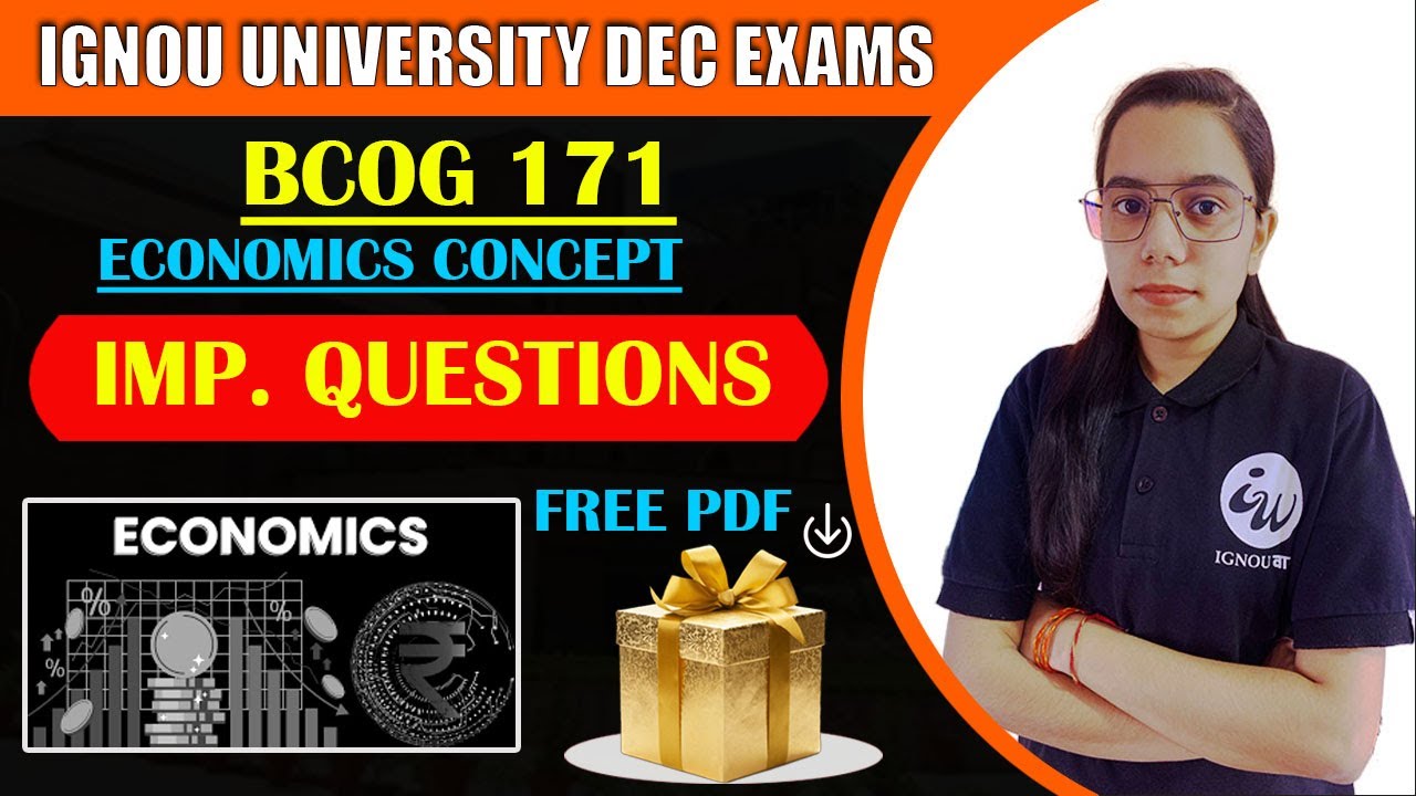 BCOG 171 | ECONOMICS CONCEPT | IMPORTANT QUESTIONS | IGNOU WALAY - YouTube