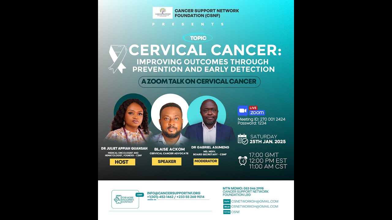 Cervical Cancer Awareness Zoom Talk - CSNF - YouTube
