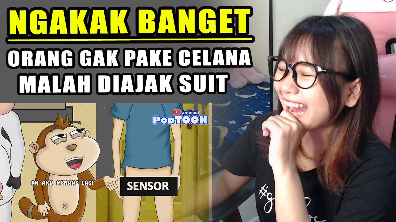 INI MONYET ORANG LAGI GAK PAKE CELANA MALAH DI AJAK SUIT !!! NGAKAK ...