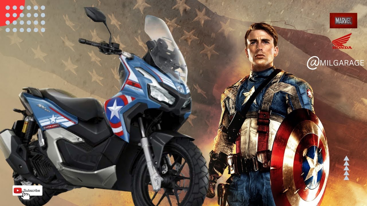 Honda ADV 160 Captain America - YouTube