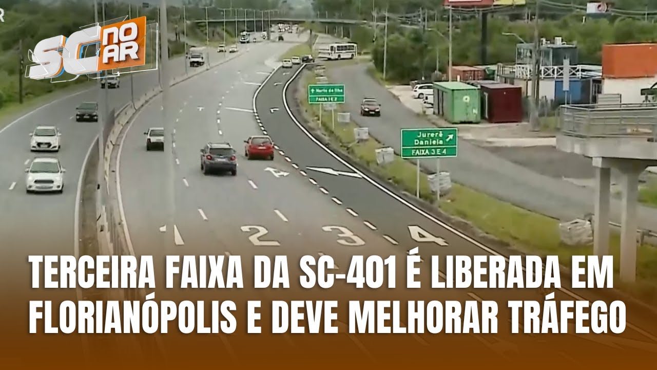SC-401 ganha terceira faixa e deve melhorar o trânsito na temporada ...