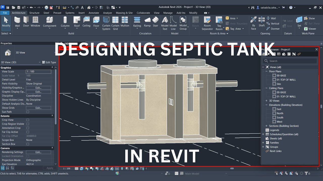 Designing Septic Tank in Revit - YouTube