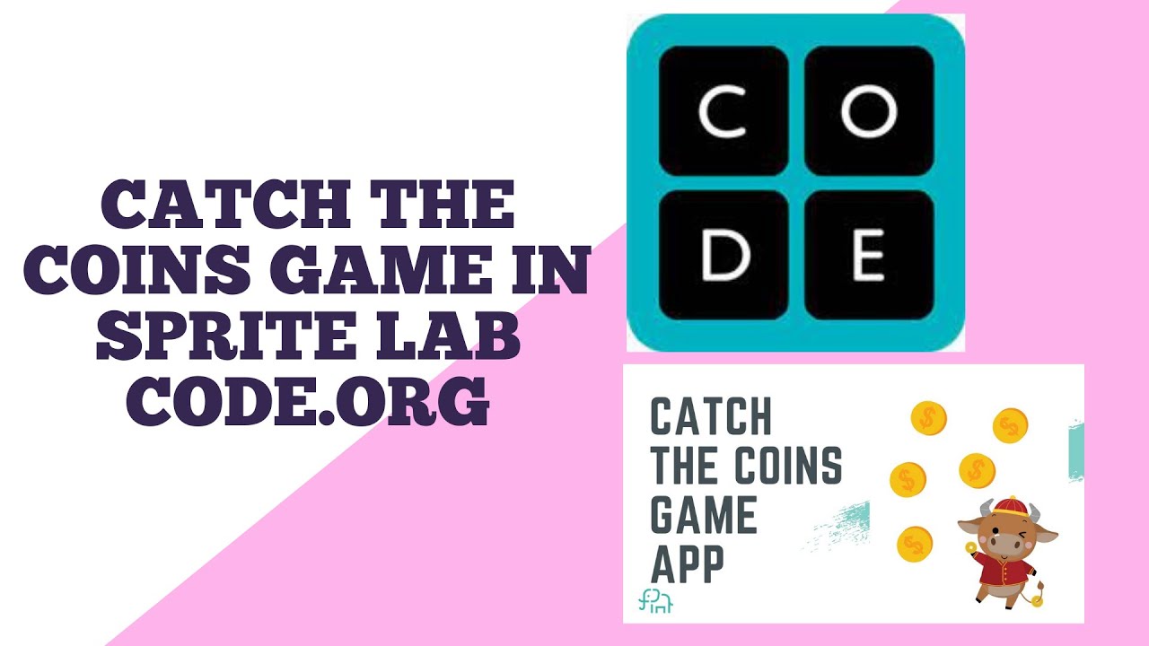catch the coins game in sprite lab code.org - YouTube