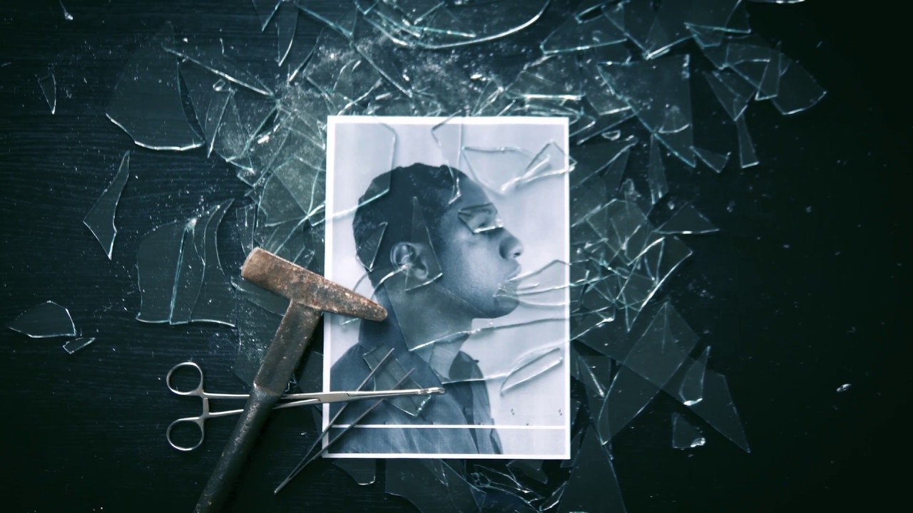 Making a portrait from broken glass for Columbia Records - YouTube