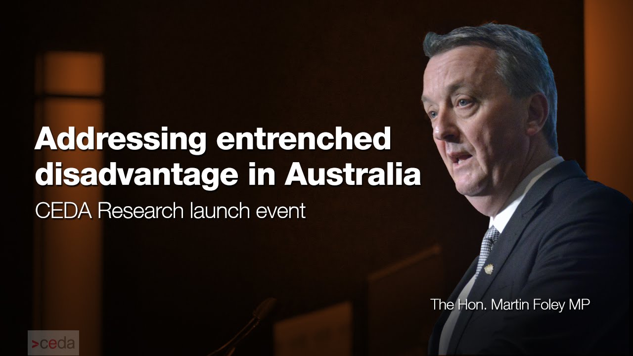 Addressing entrenched disadvantage in Australia Research Launch - The ...