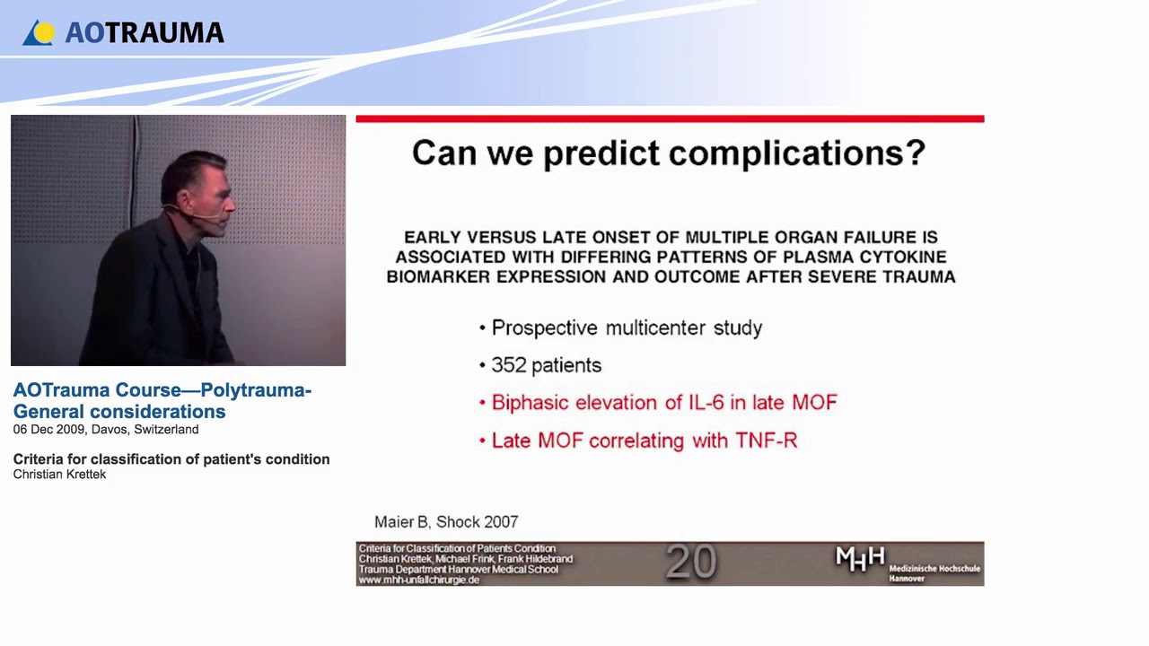 Criteria for classification of patient's condition in polytrauma - YouTube