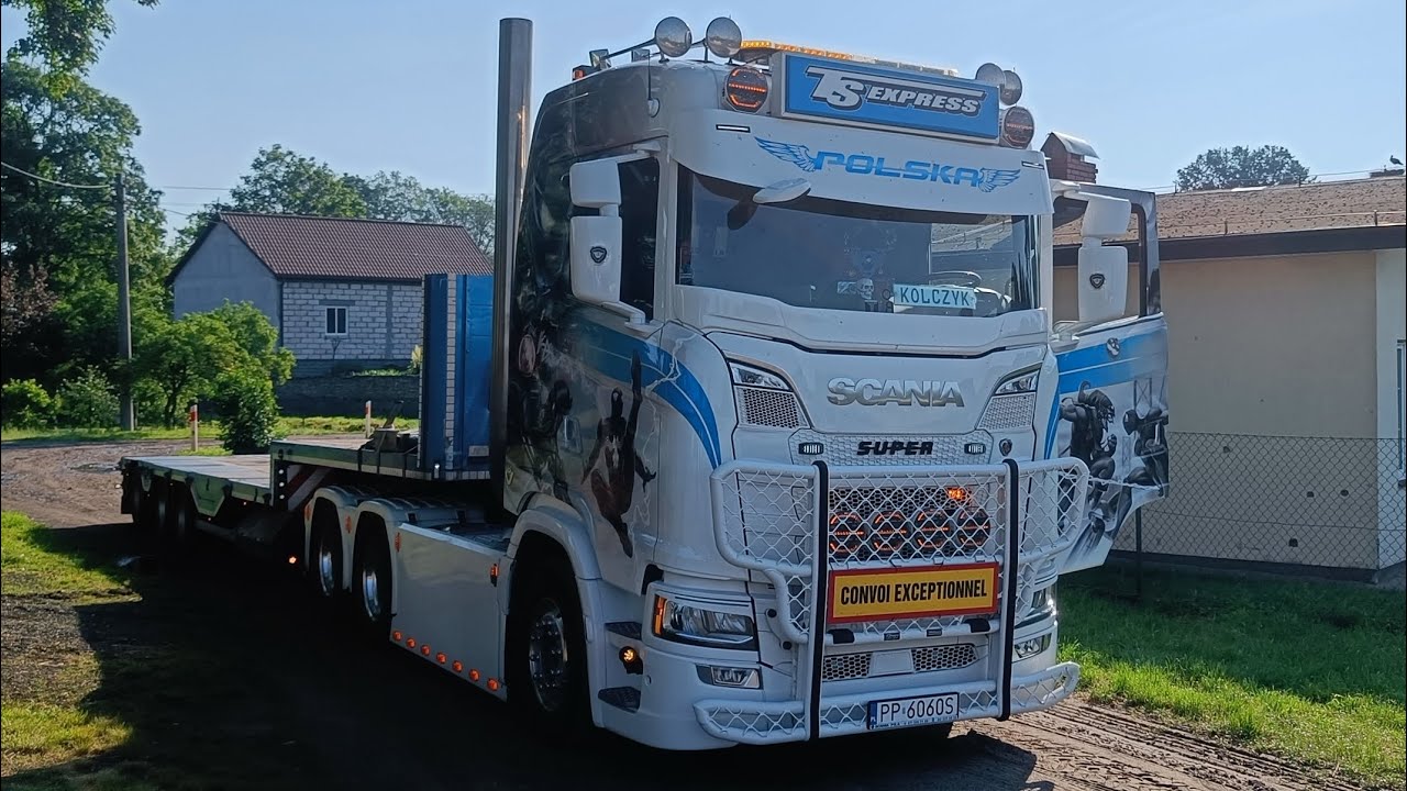 Nowa Scania S660 V8 TS EXPRESS Spiderman / Hanki - Mirosławiec - YouTube