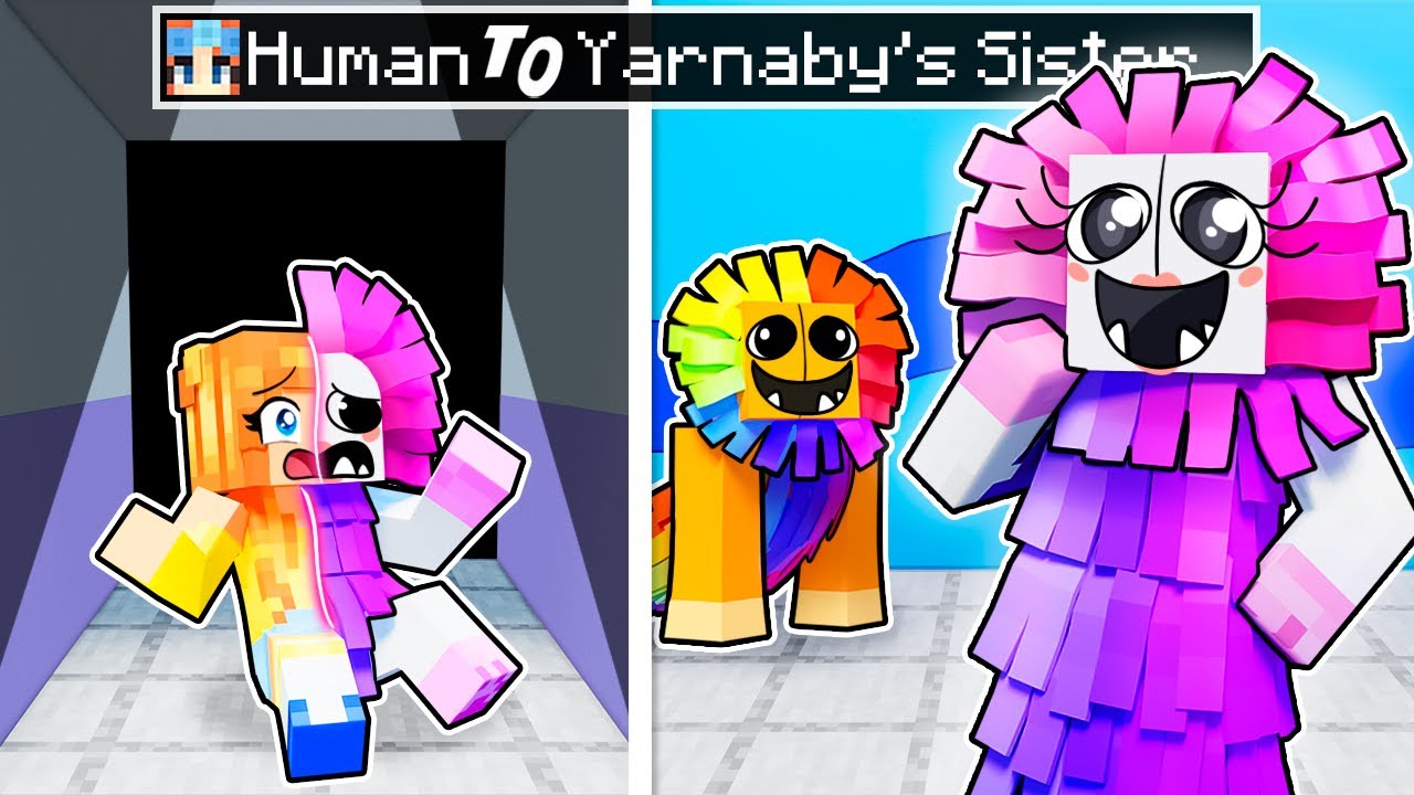 From HUMAN to YARNABY's SISTER in Minecraft! - YouTube