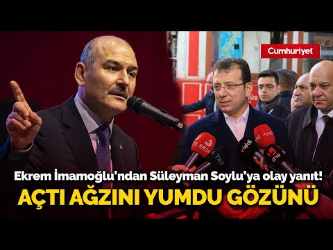 Ekrem İmamoğlu'ndan Süleyman Soylu'ya olay yanıt! Açtı ağzını yumdu gözünü...