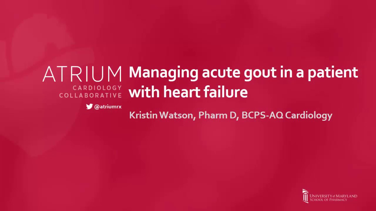 Management of acute gout in patients with heart failure - YouTube