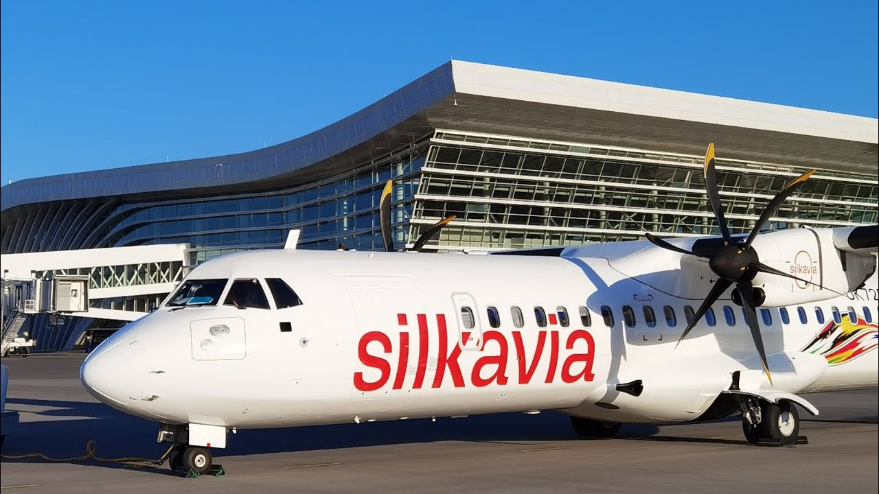 Silkavia inaugural flight from Samarkand Airport to Urgench Airport - YouTube