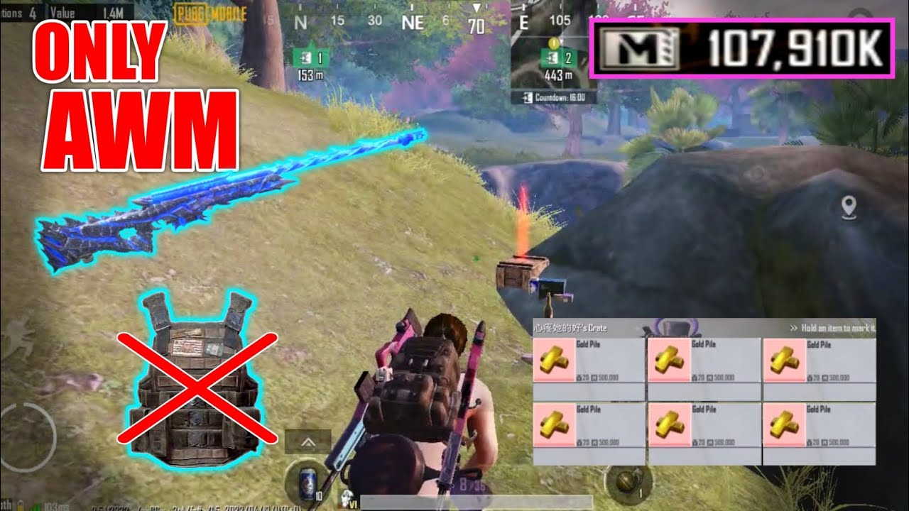 Only AWM Challenge | No Armor | Misty Port | PUBG METRO ROYALE - YouTube