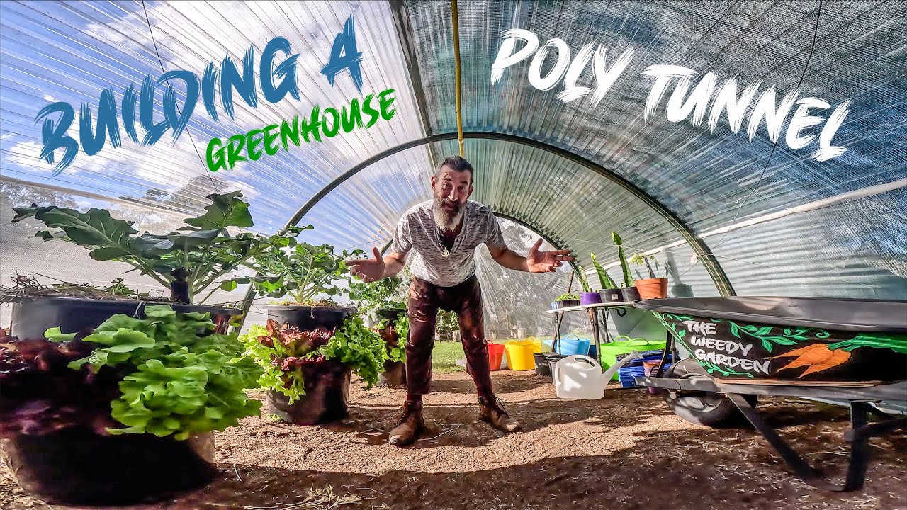 BUILDING A POLY TUNNEL - Greenhouse - YouTube